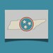 Tennessee State Flag Tri-star Postcard Tennessee Vintage Postcard Retro ...