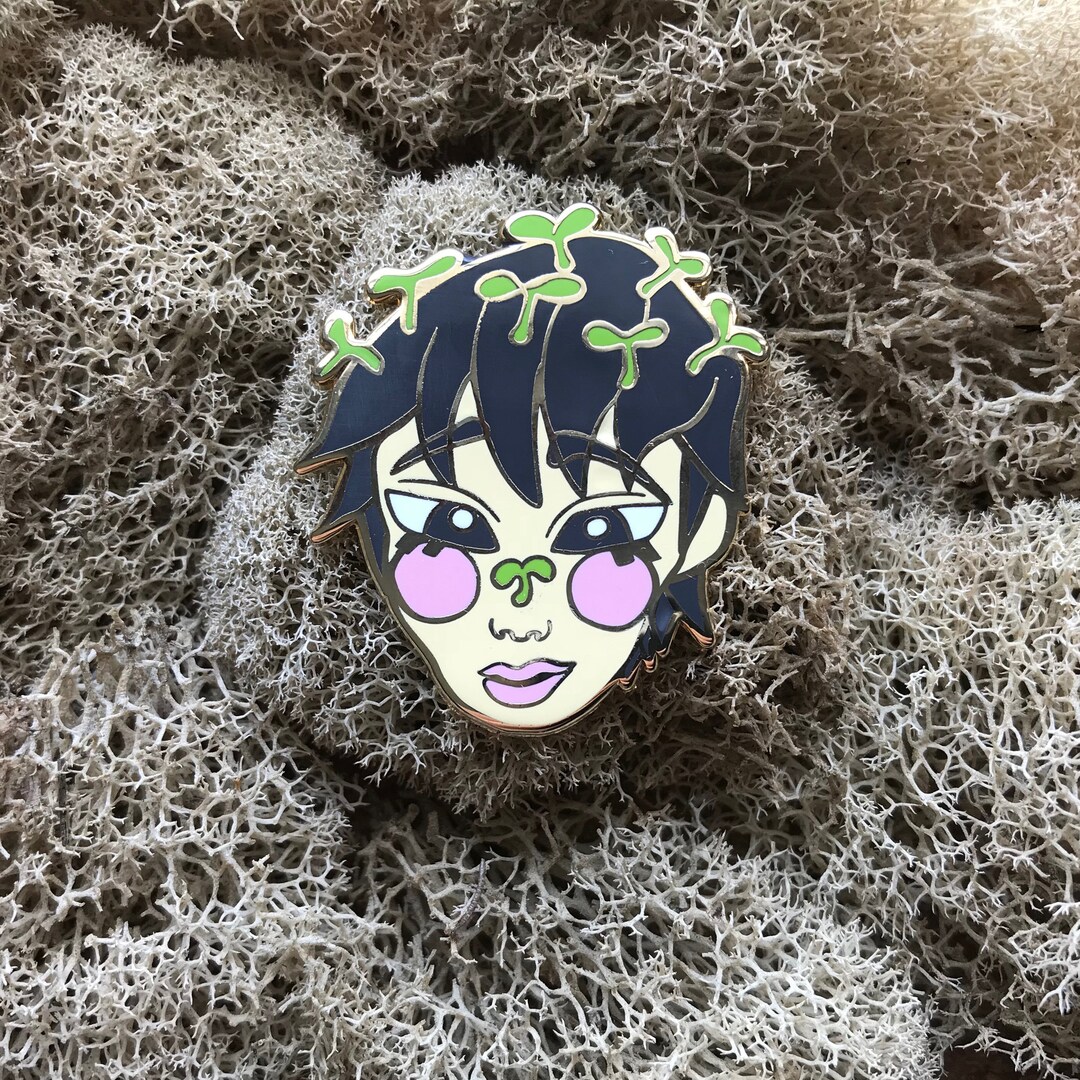 Aoki Japanese Boy Enamel Pin Etsy