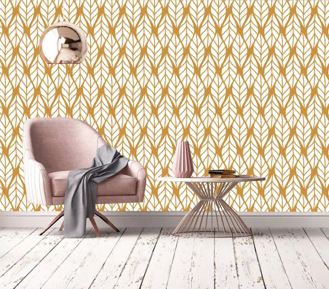 Retro Geometrical Pattern, Removable Wallpaper,peel and Stick Wall ...