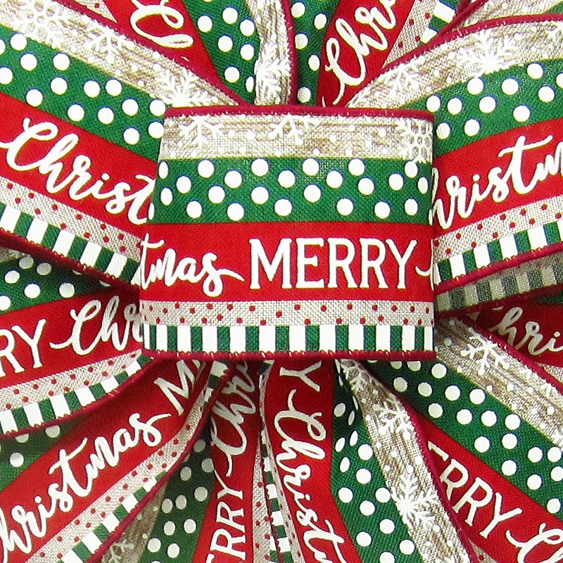 Merry Christmas Ribbon - Etsy