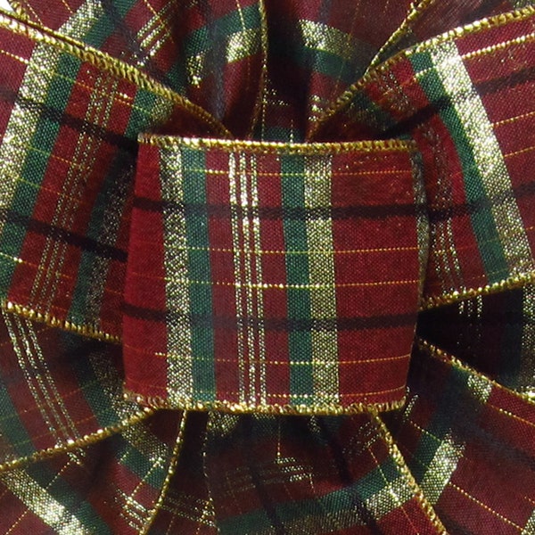 Gold Plaid Ribbon - Etsy