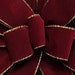 10 Yds Indoor Outdoor Burgundy Velvet Christmas Ribbon 2.5 Velvet Wired ...