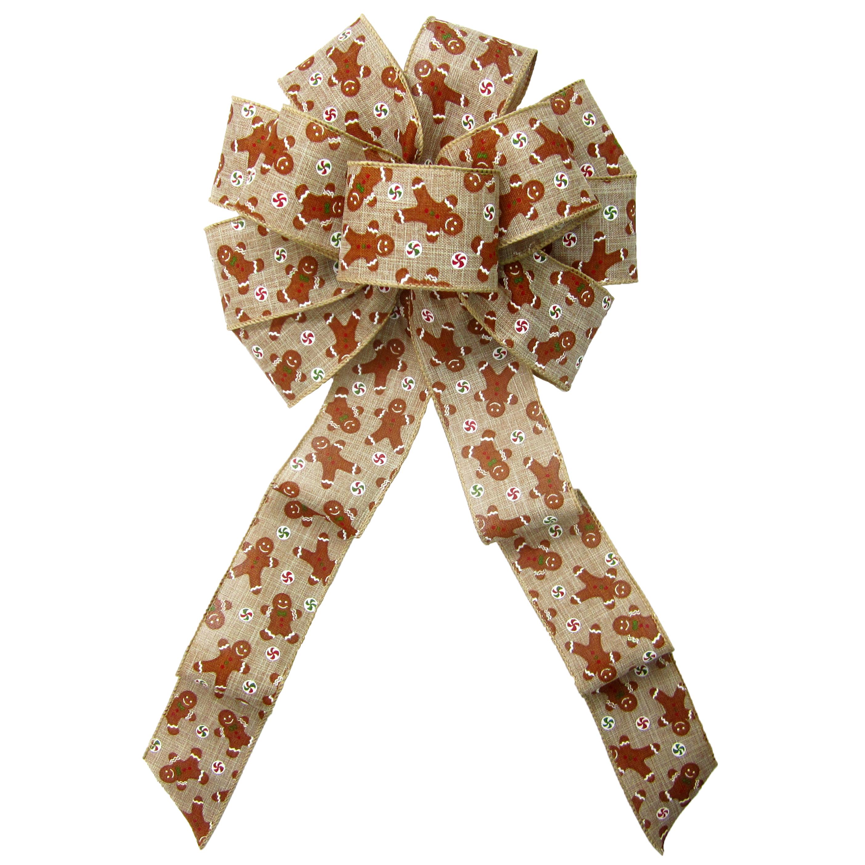 Wired Christmas Bows - Gingerbread, Sparkle Plaid, Peppermint ...