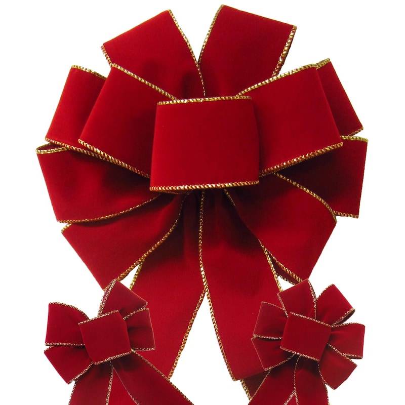Red Velvet Lantern Bows - Etsy