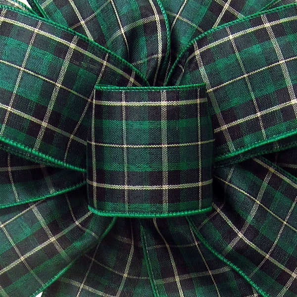 Green Plaid Ribbon - Etsy