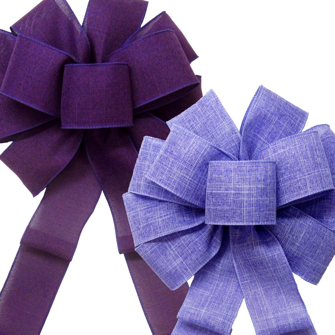 Wired Linen Wreath Bows - Linen Spring Bows for Wreaths, Lanterns ...