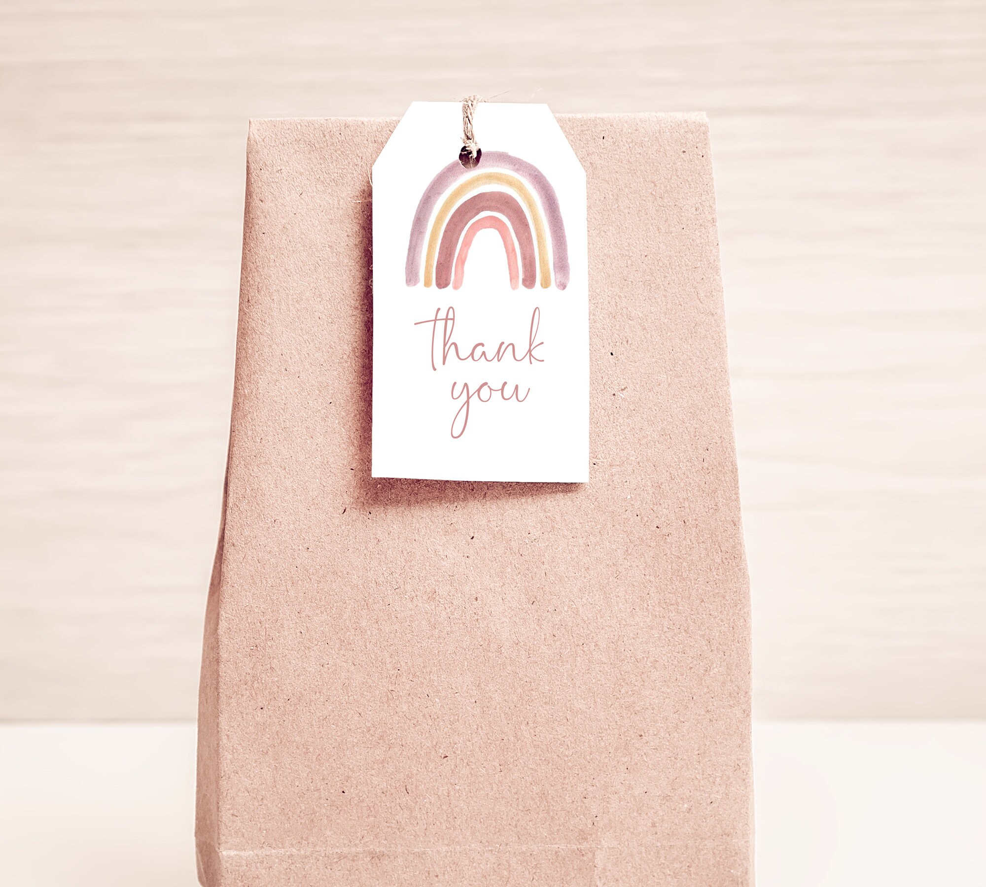 Boho Rainbow Gift Tag, Rainbow Gift Tag, Rainbow Baby Shower, Boho Baby ...