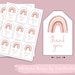 Boho Rainbow Gift Tag, Rainbow Gift Tag, Rainbow Baby Shower, Boho Baby ...