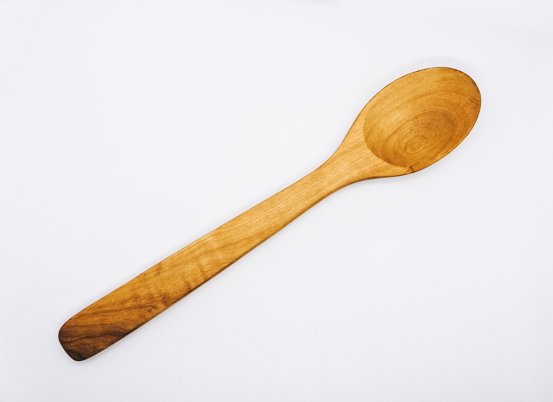 Personalized Olive Wood Flat Dan Spoon 33cm/13" Name/logo *FREE* - Etsy