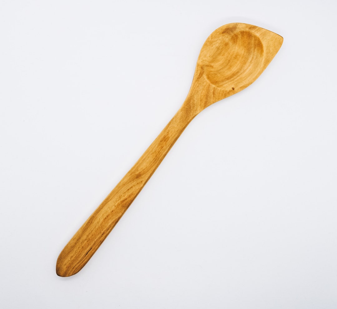 Straight Spoon One Point 12" - Olive Wood - Personalisable - Etsy
