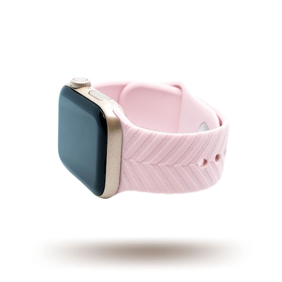 Herringbone Watch Band Engraved Watch Band Silicone Watch - Etsy