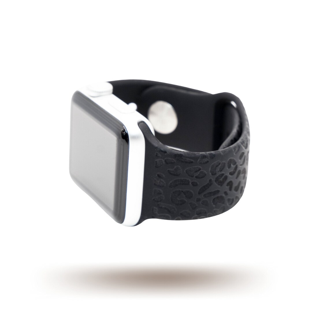 Leopard Print Watch Band | Engraved Watch Band | Silicone Watch Band ...