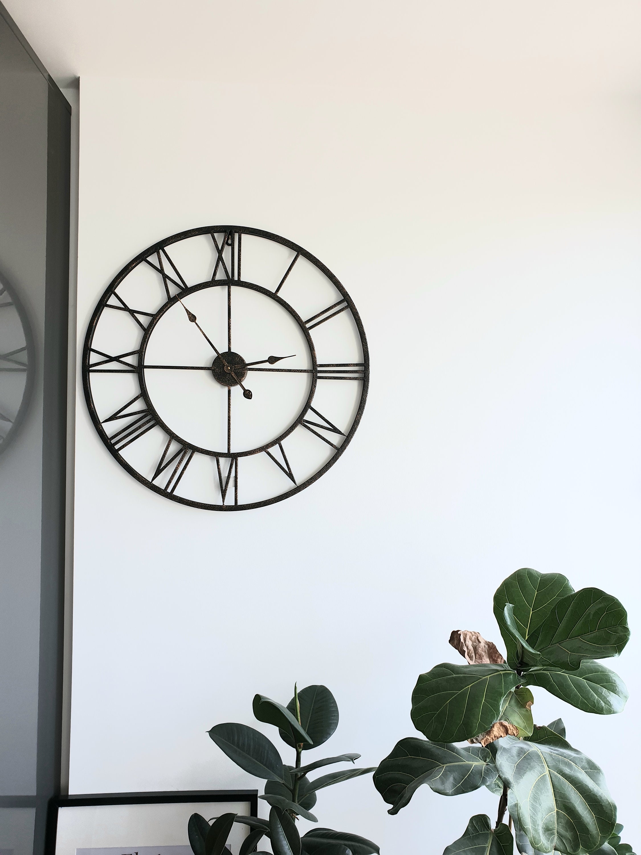 Wrought Iron Wall Clock for sale | Only 4 left at -60%
