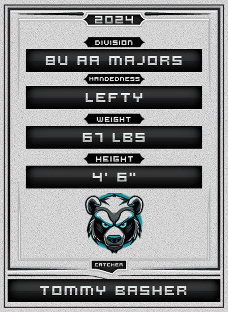 Baseball Card Template V22, Trading Card Template, Design for ALL ...