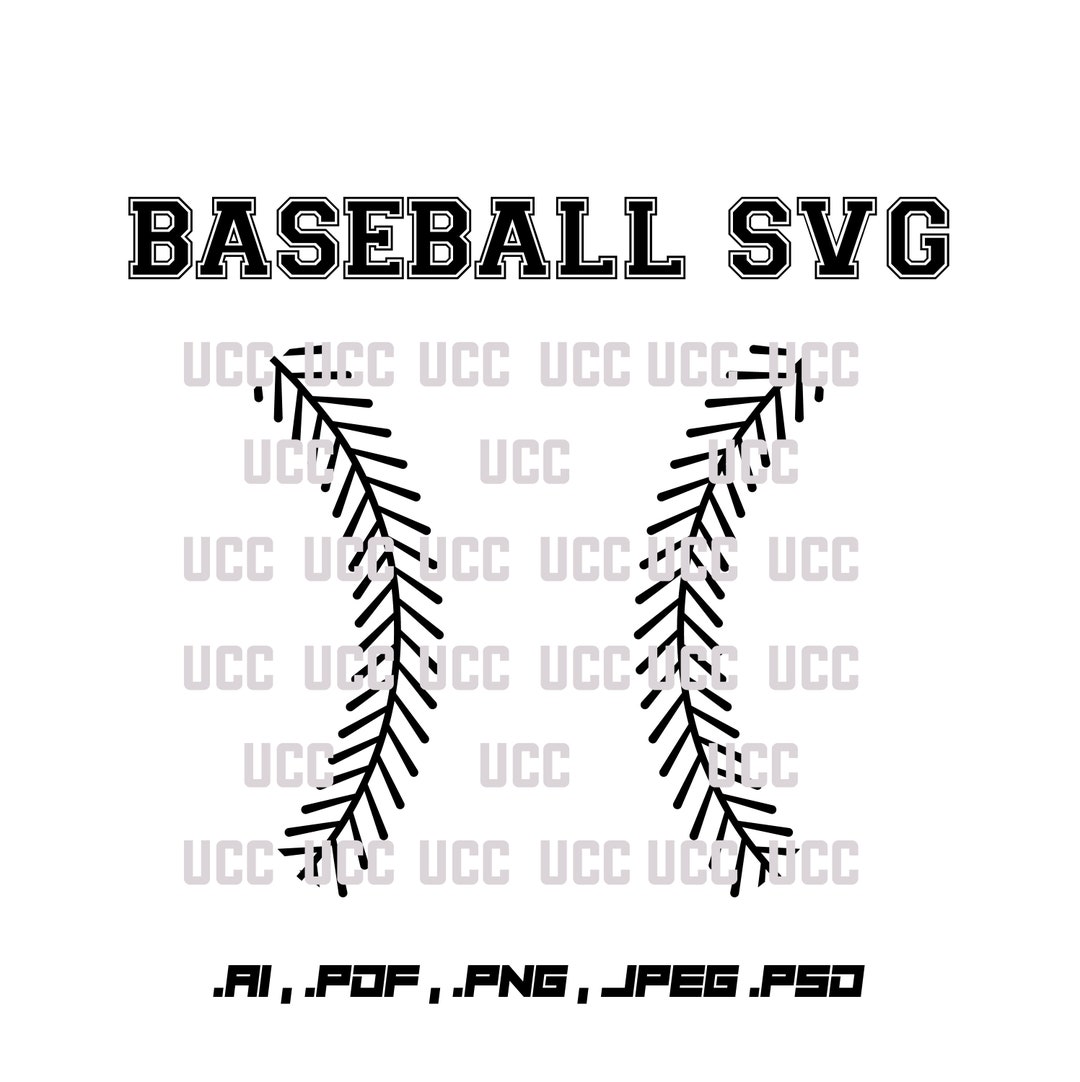 Baseball Stitches Svg, Baseball Laces Svg, Baseball Svg, Baseball ...