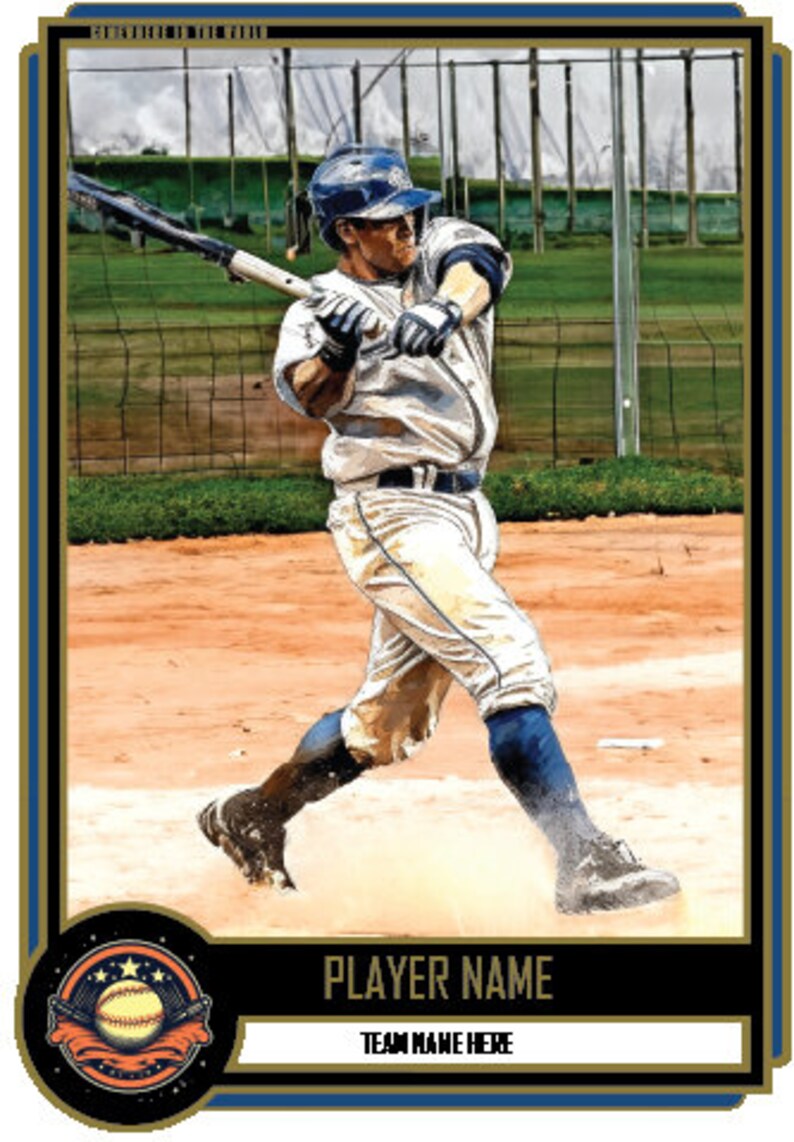 Baseball Card Template Trading Card Template Design for ALL - Etsy