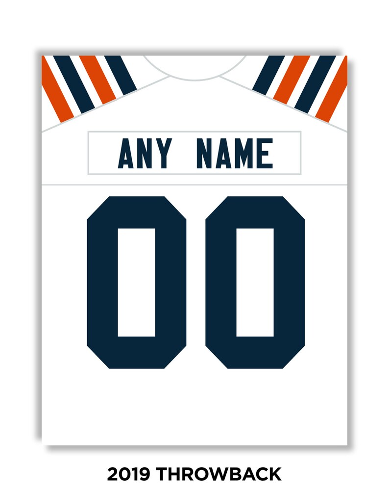 CHICAGO BEARS Style Custom Jersey Print Any Name & Number | Etsy