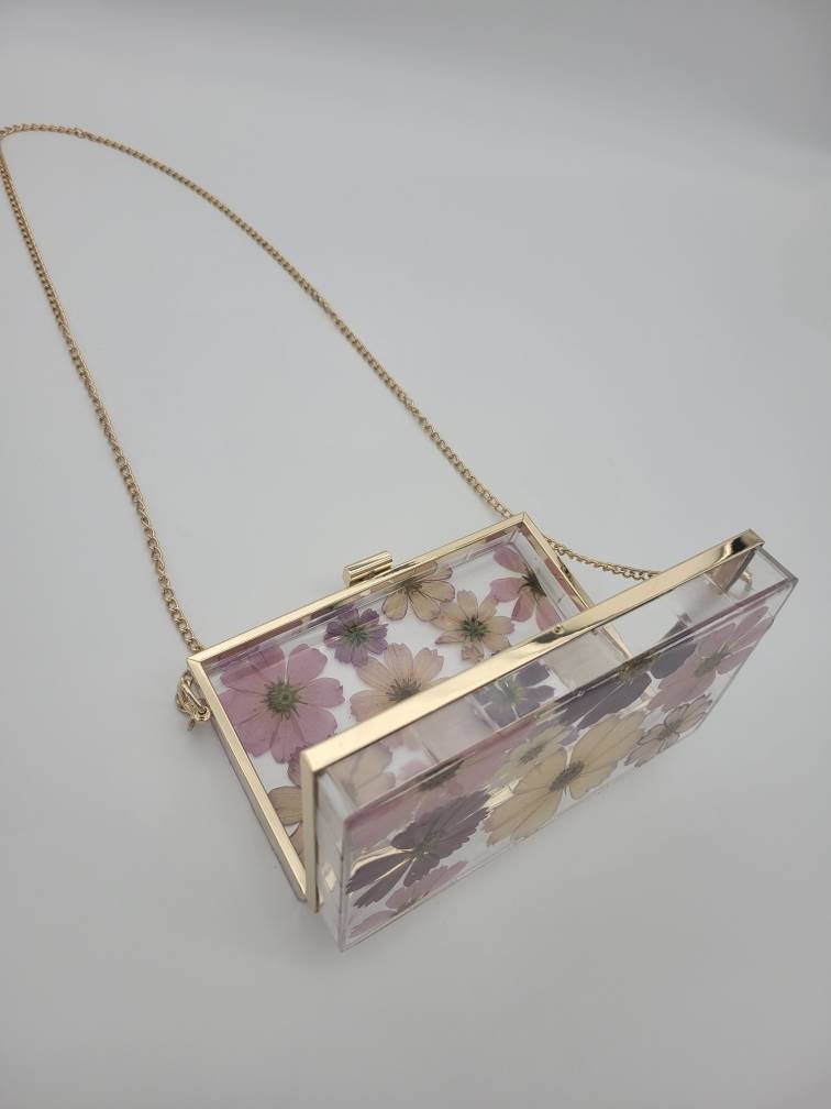 Clear Real Flower Purse Real Flower Purse Woodland Purse - Etsy