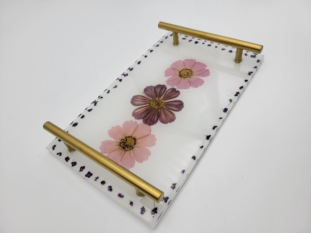Real Flower Tray, Real Flower Tray, Woodland Tray, Unique Tray ...