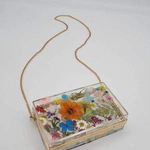 Clear Real Flower Purse, Real Flower Purse, Woodland Purse, Clear Purse ...