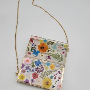 Clear Real Flower Purse, Real Flower Purse, Woodland Purse, Clear Purse ...