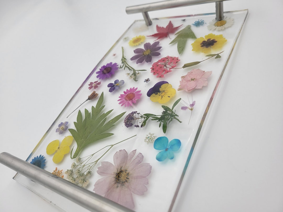 Real Flower Tray, Real Flower Tray, Woodland Tray, Unique Tray ...