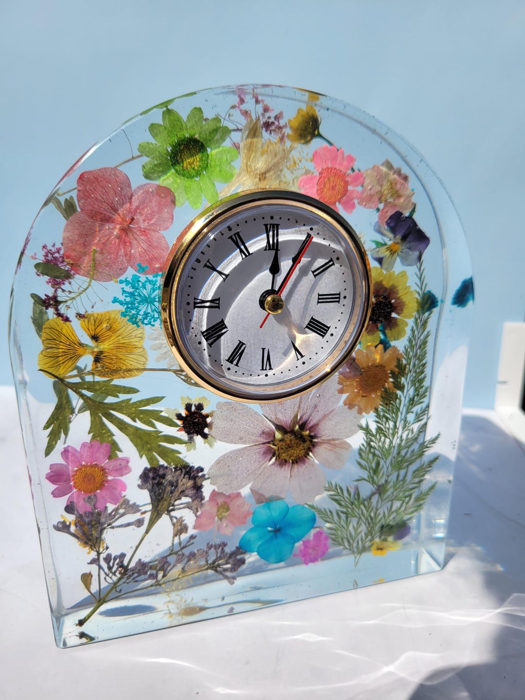 Real Flower Clock, Woodland Clock, Botanical Clock, Floral Clock ...