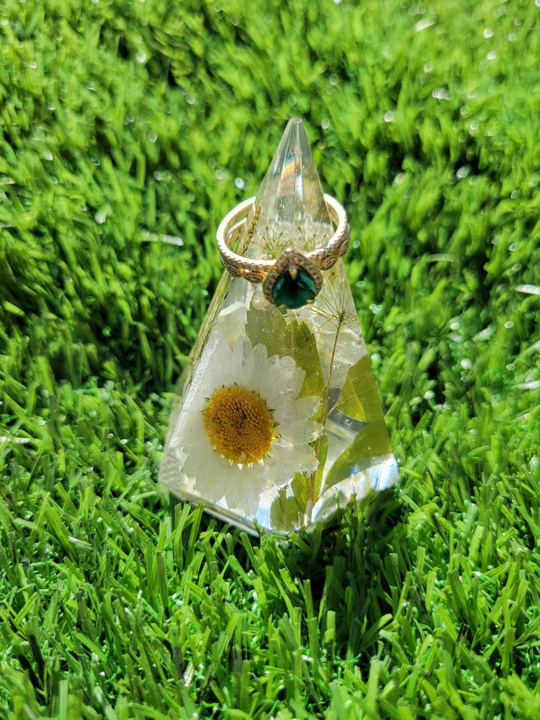 Real Flower Ring Holder, Woodland Ring Holder, Wedding Ring Holder ...