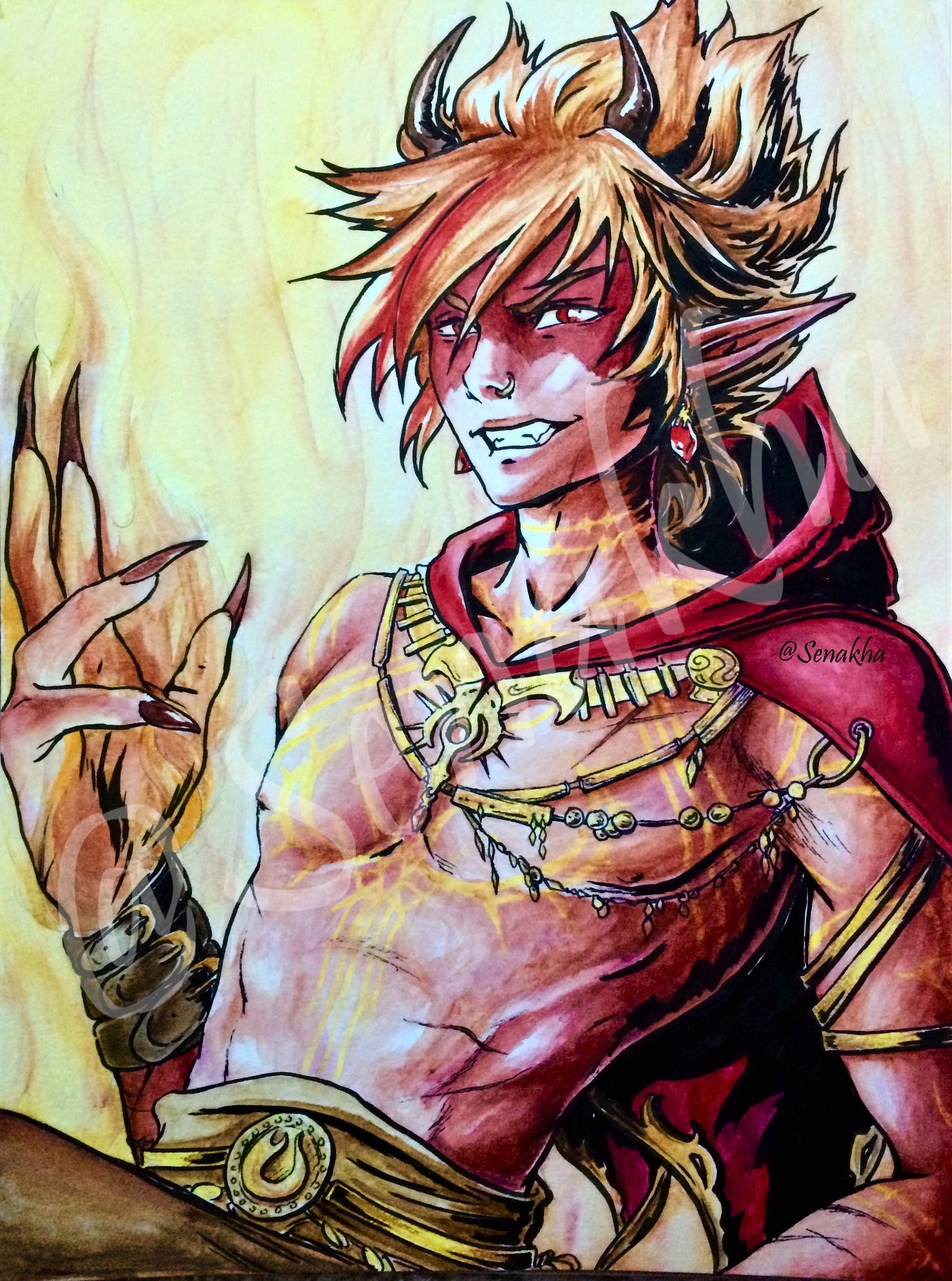 Fire Elemental - Etsy