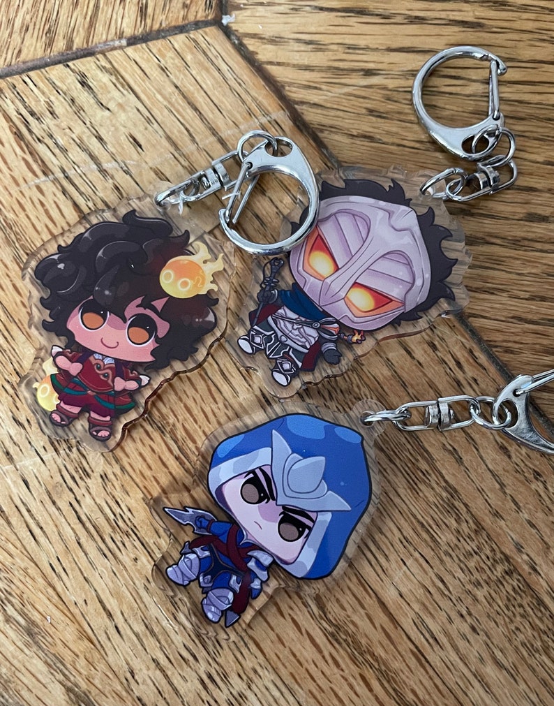 SET II: Lol 2”in Keychain Chibi Champs League of Legends Ivern/zac ...