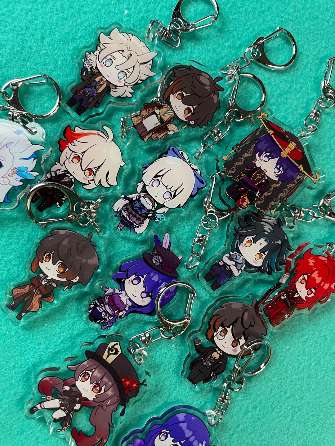 Genshin Costumed/ Reg Keychains 2” in Acrylic Scaramouche/ Kokomi ...