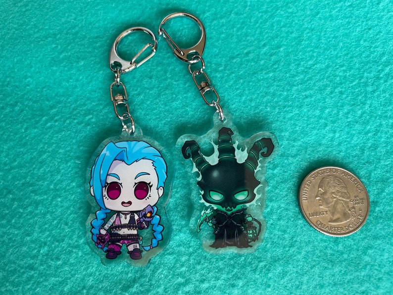 SET II: Lol 2”in Keychain Chibi Champs League of Legends Ivern/zac ...
