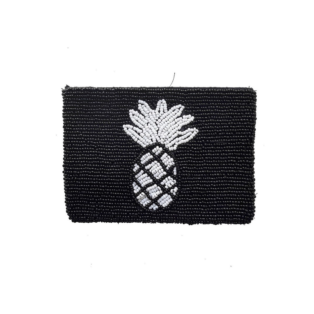 Pineapple Coin Purse, Black - Glass Beads - Etsy