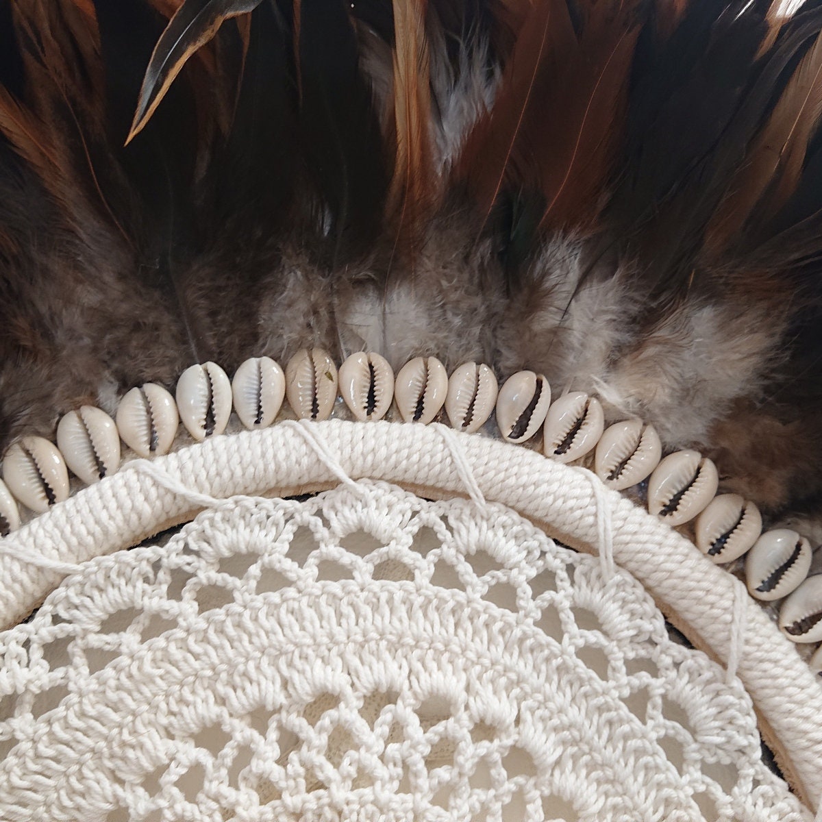 JUJUHAT in Macramé and Shells Brown 50 Cm | Etsy UK