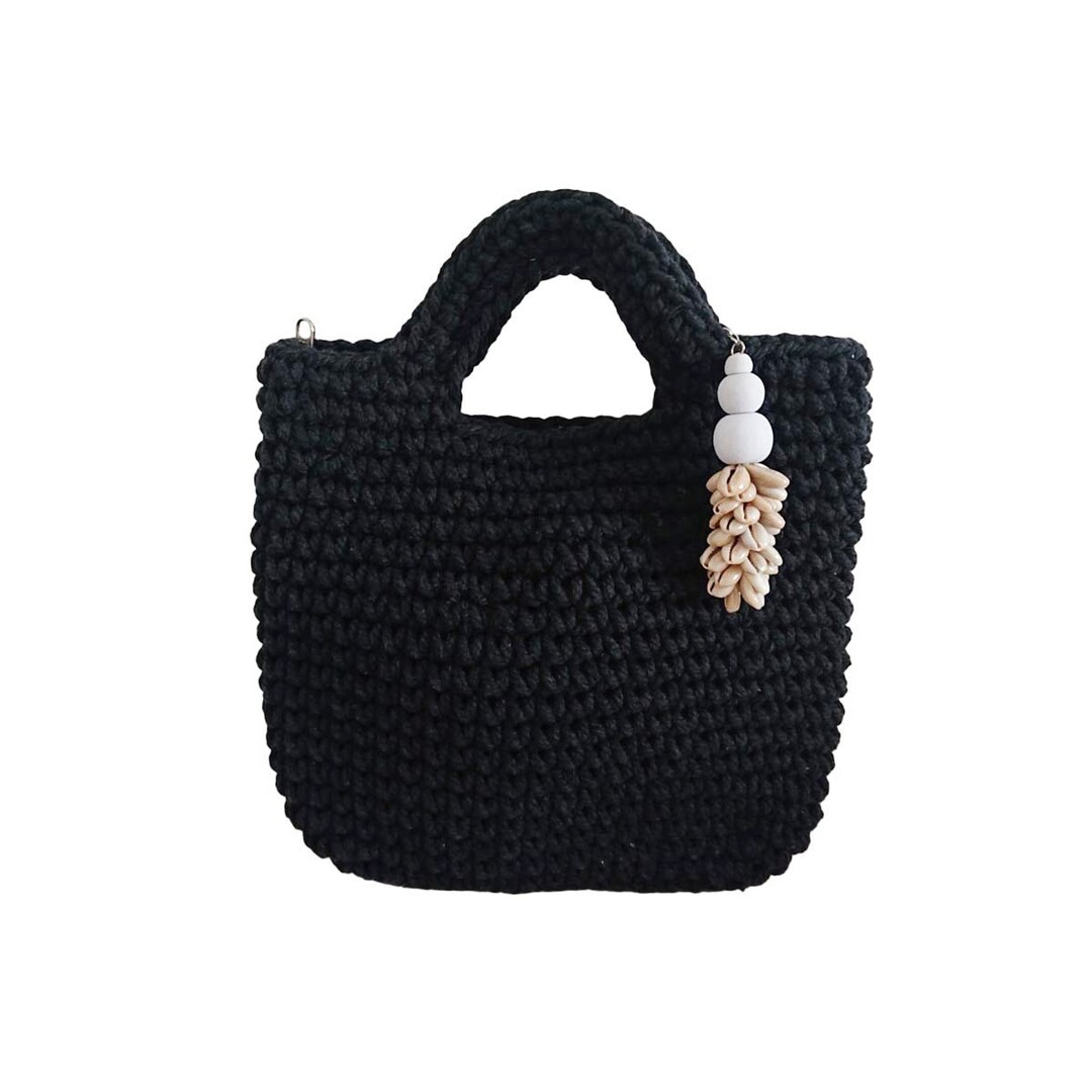 Mini Mona Crochet Bag, Black - Etsy