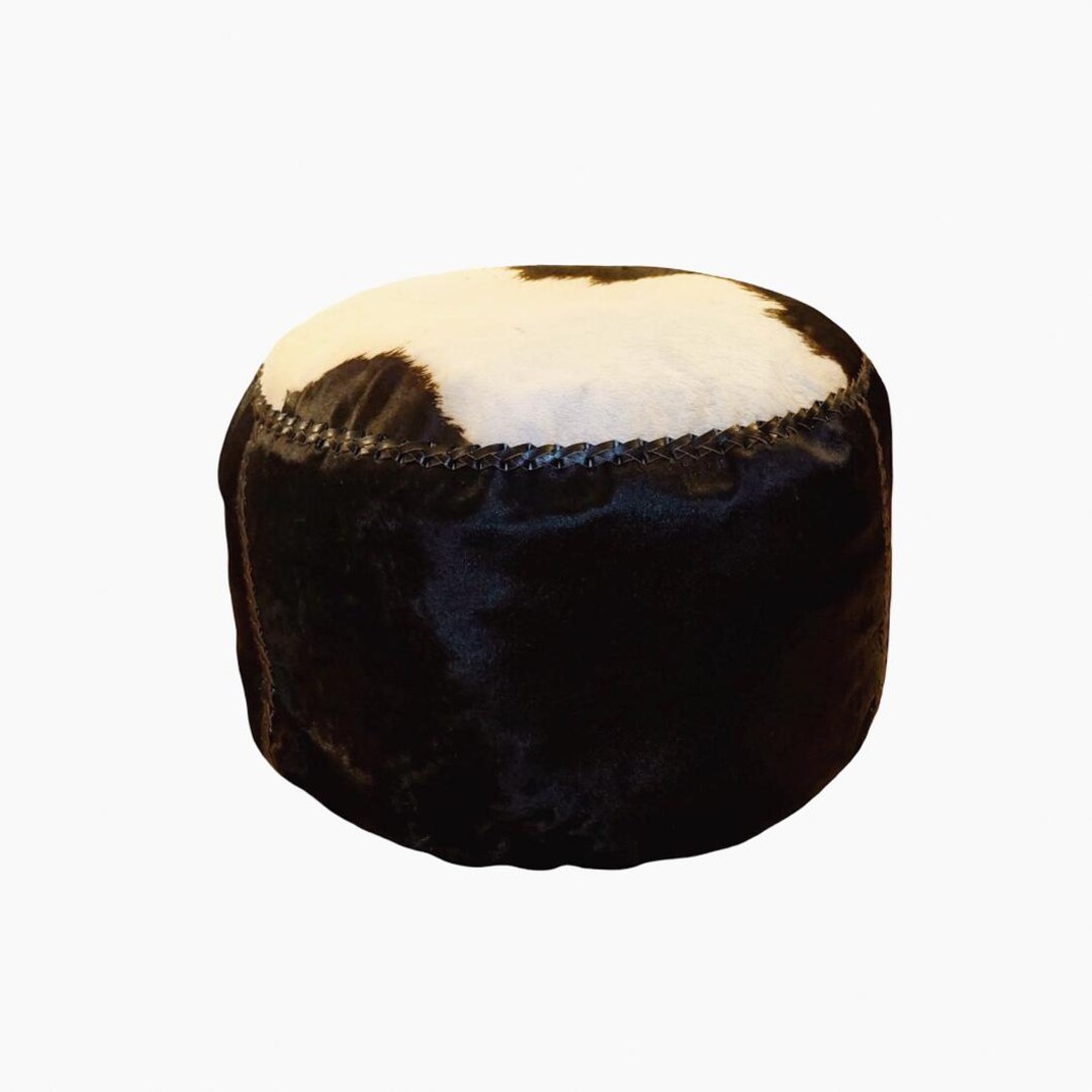 Cowhide Pouf – Natural Elegance and Authentic Comfort - Etsy