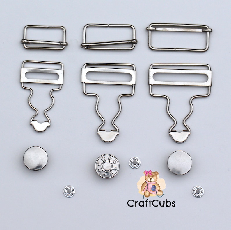 1 Pair of 38mm Dungaree Clips / Overalls Buckles With Matching - Etsy