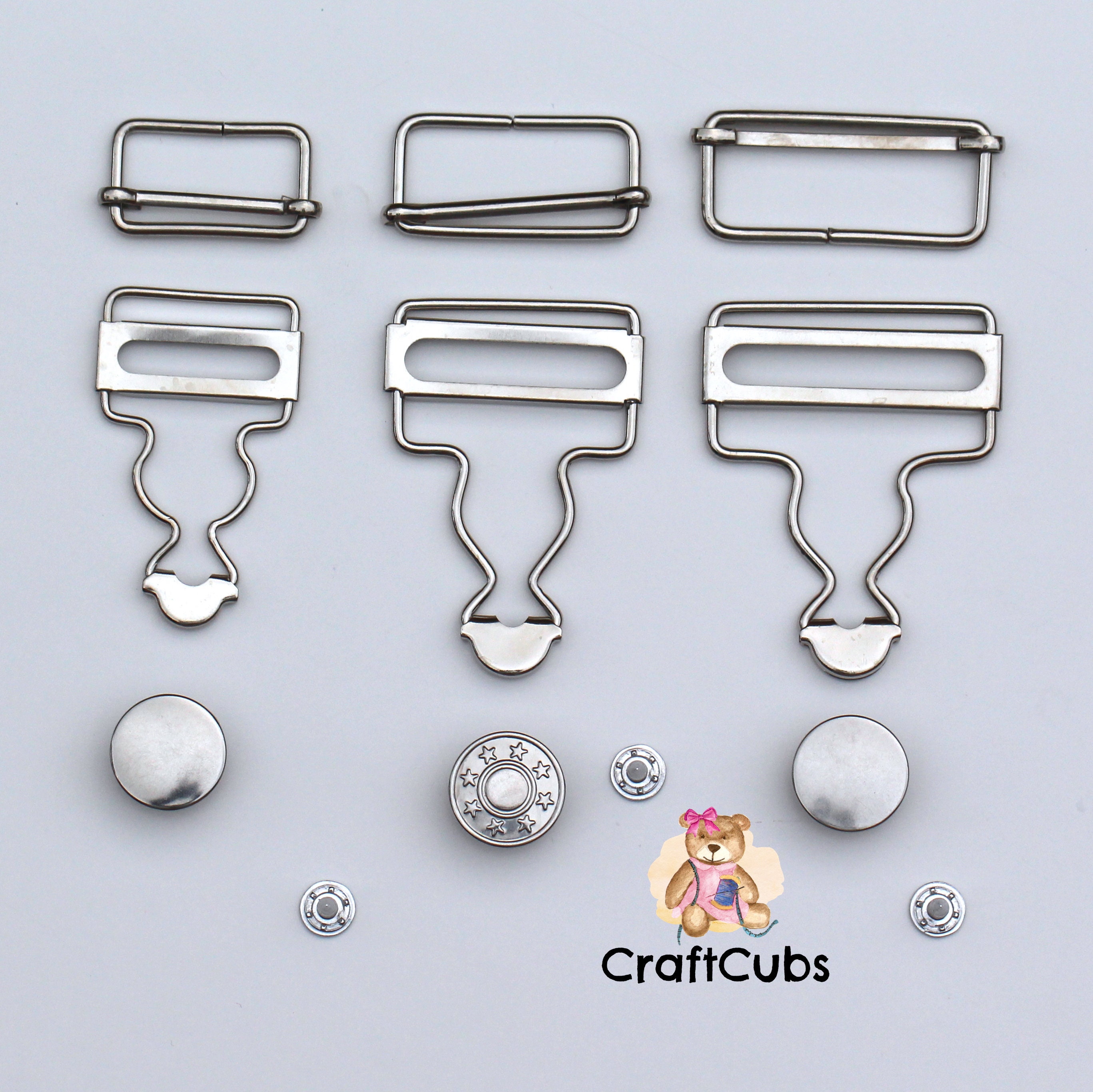 1 Pair of 38mm Dungaree Clips / Overalls Buckles With Matching - Etsy