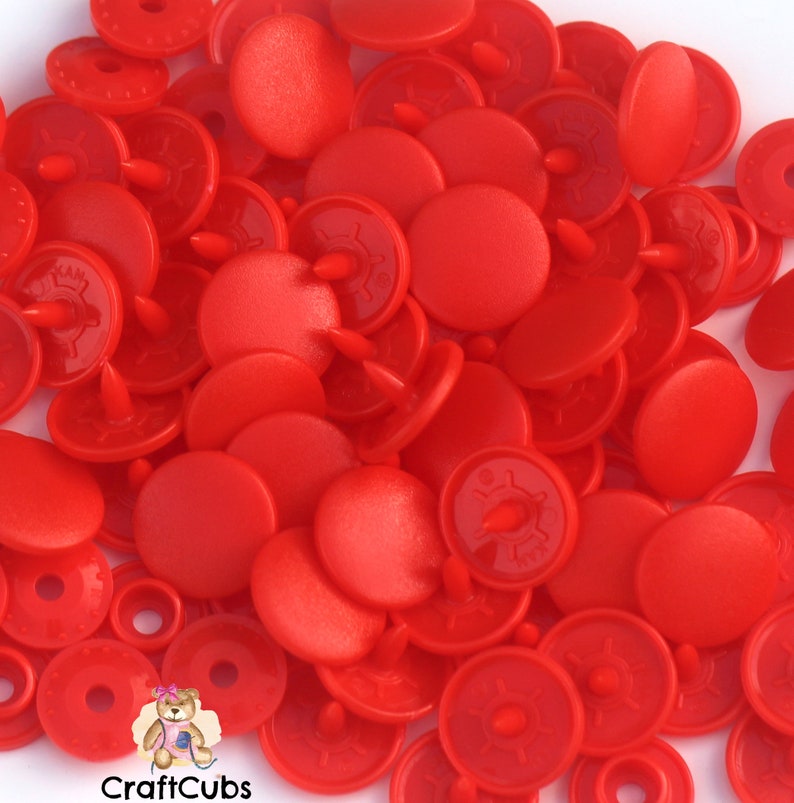 B1 Kam Snaps in Red: Heart, Glossy or Matte // Size 20 or T5 ...