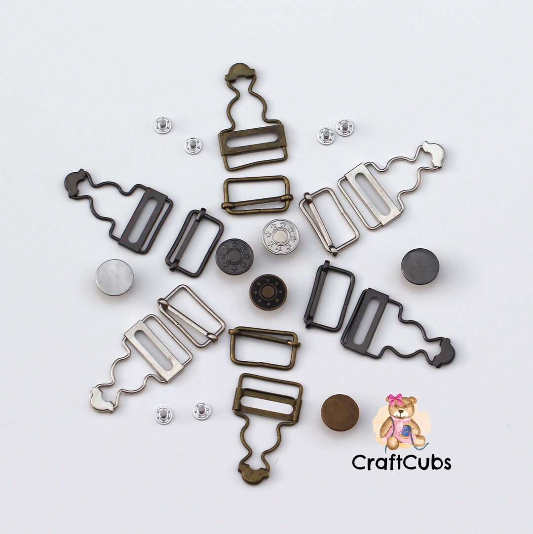 1 Pair of 25mm Dungaree Clips / Overalls Buckles With Matching ...