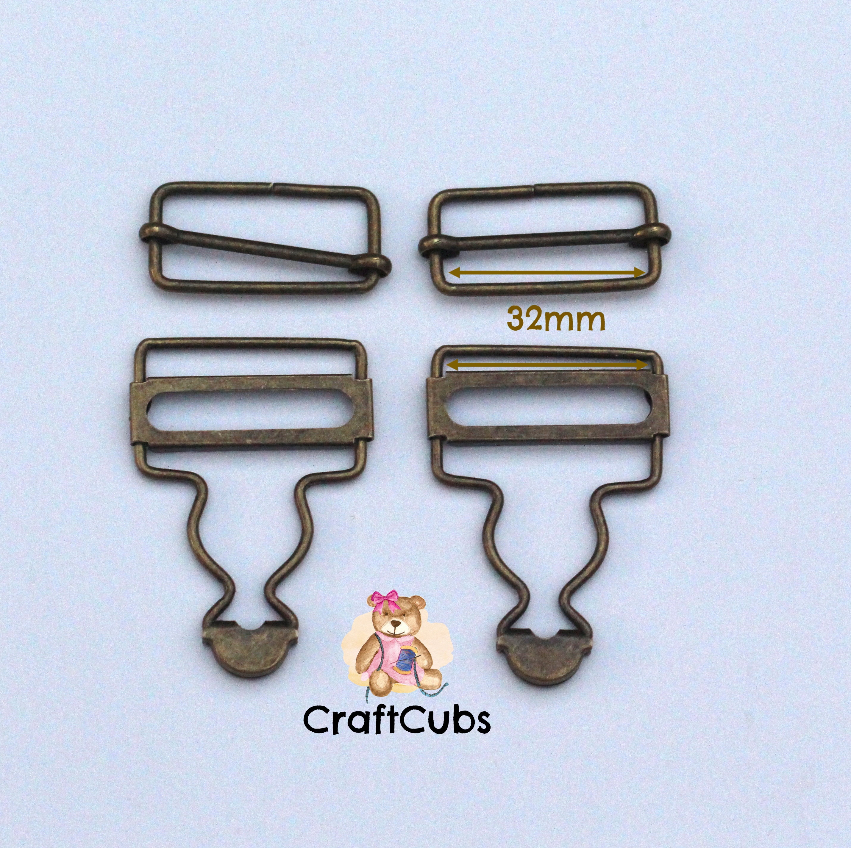 1 Pair of 32mm 1.25 Inch Dungaree Clips / Overalls Buckles | Etsy