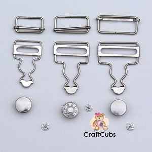 1 Pair of 25mm Dungaree Clips / Overalls Buckles With Matching ...