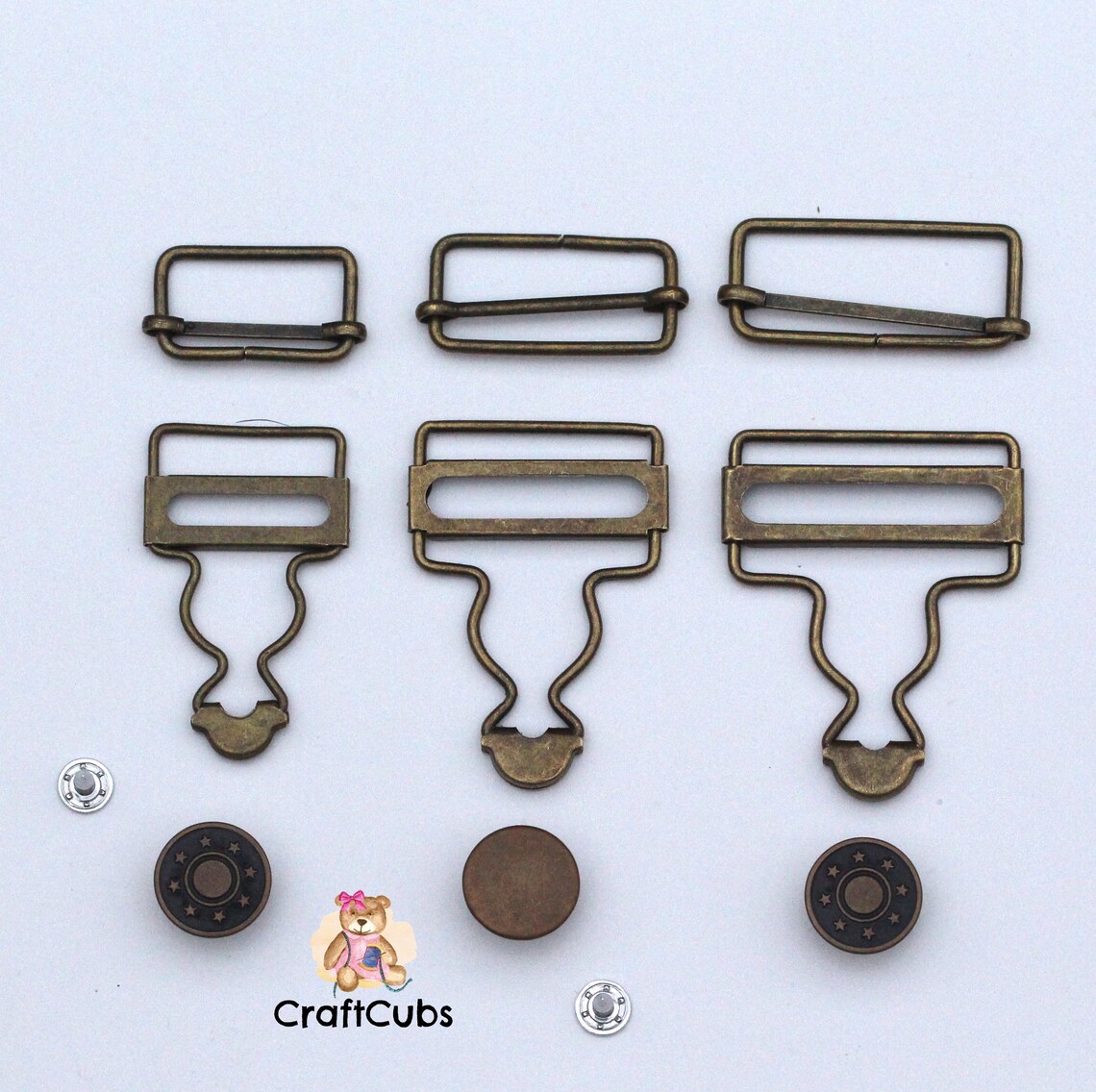 1 Pair of 38mm Dungaree Clips / Overalls Buckles With Matching - Etsy