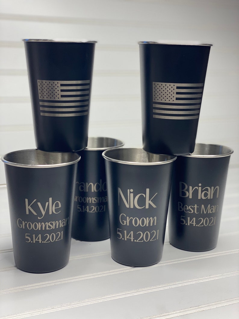 Laser Engraved Stainless Steel Cup Custom Cocktail Glass | Etsy