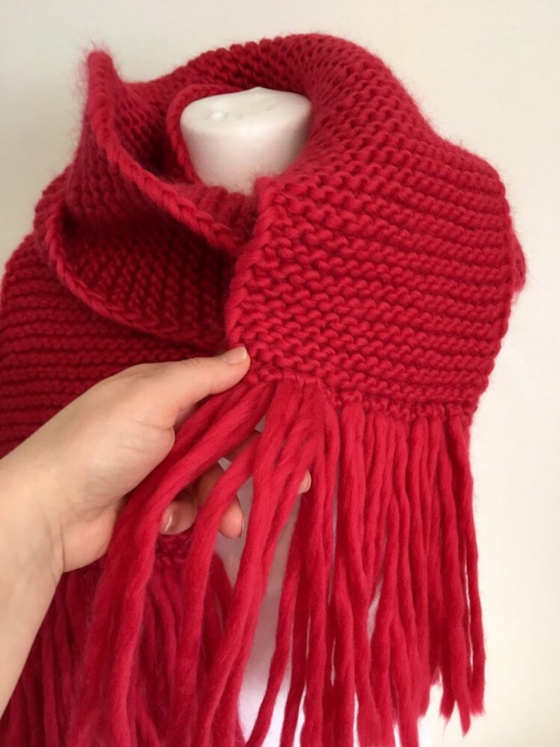 Super Soft Pure Merino Wool Knitted Scarf Neck Warmer Wrap Shawl - Etsy UK
