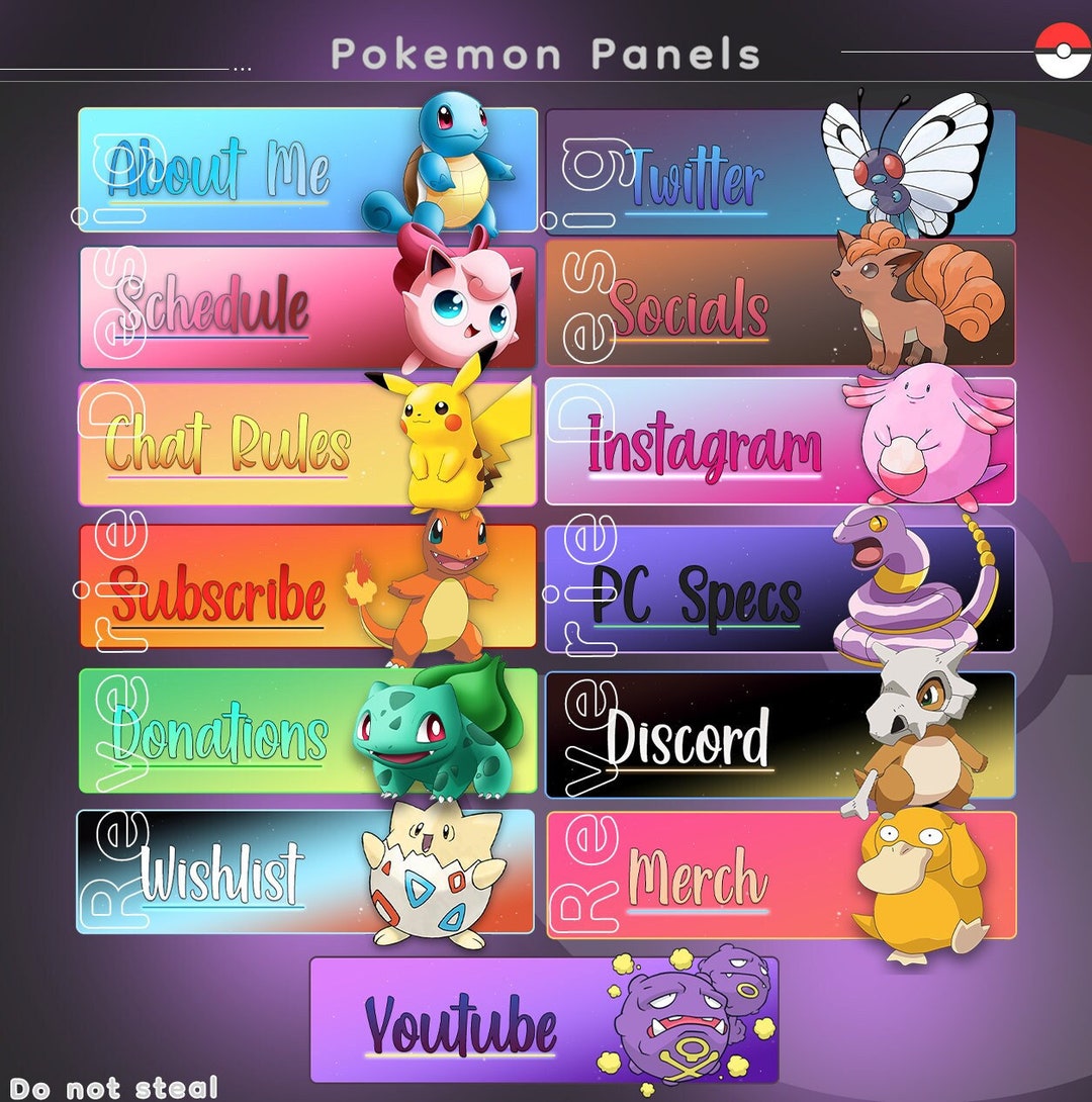 POKEMON PANELS - Etsy