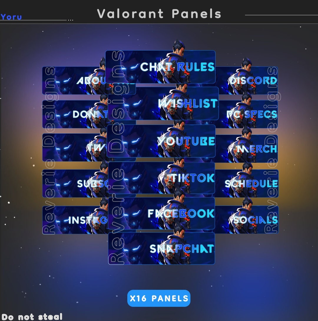 Yoru Valorant Panels - Etsy