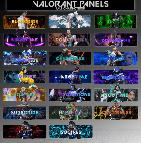 VALORANT PANELS all Characters variety Pack - Etsy