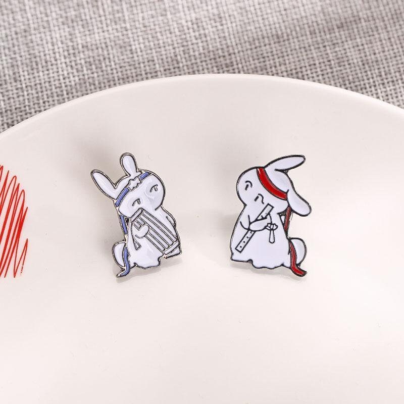 1pair MDZS Wang Xian Bunny Pin the Untamed Broochwei Wu - Etsy