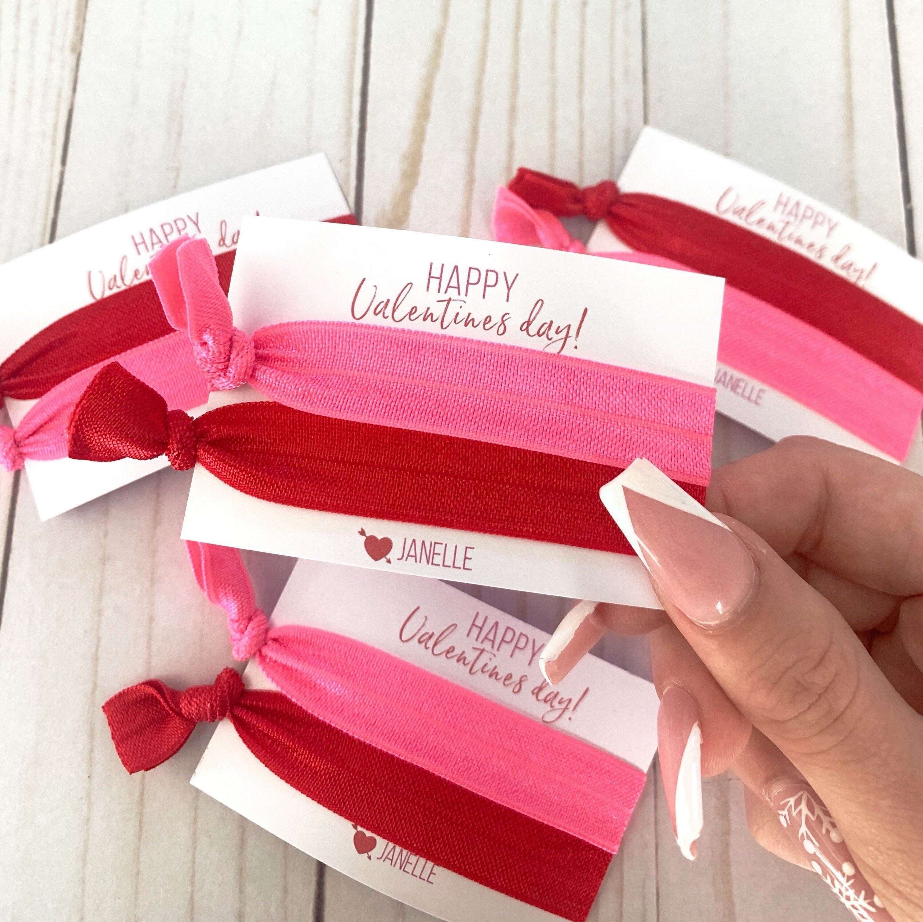 Valentine’s Day Hair Tie Card | Galentine’s Gift | Valentine Classroom ...